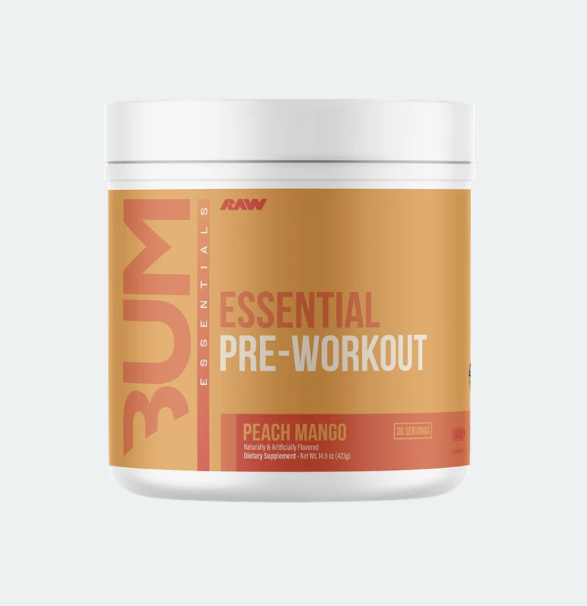 RAW BUM ESSENTIAL PRE - PEACH MANGO - thefoundrylancaster.com